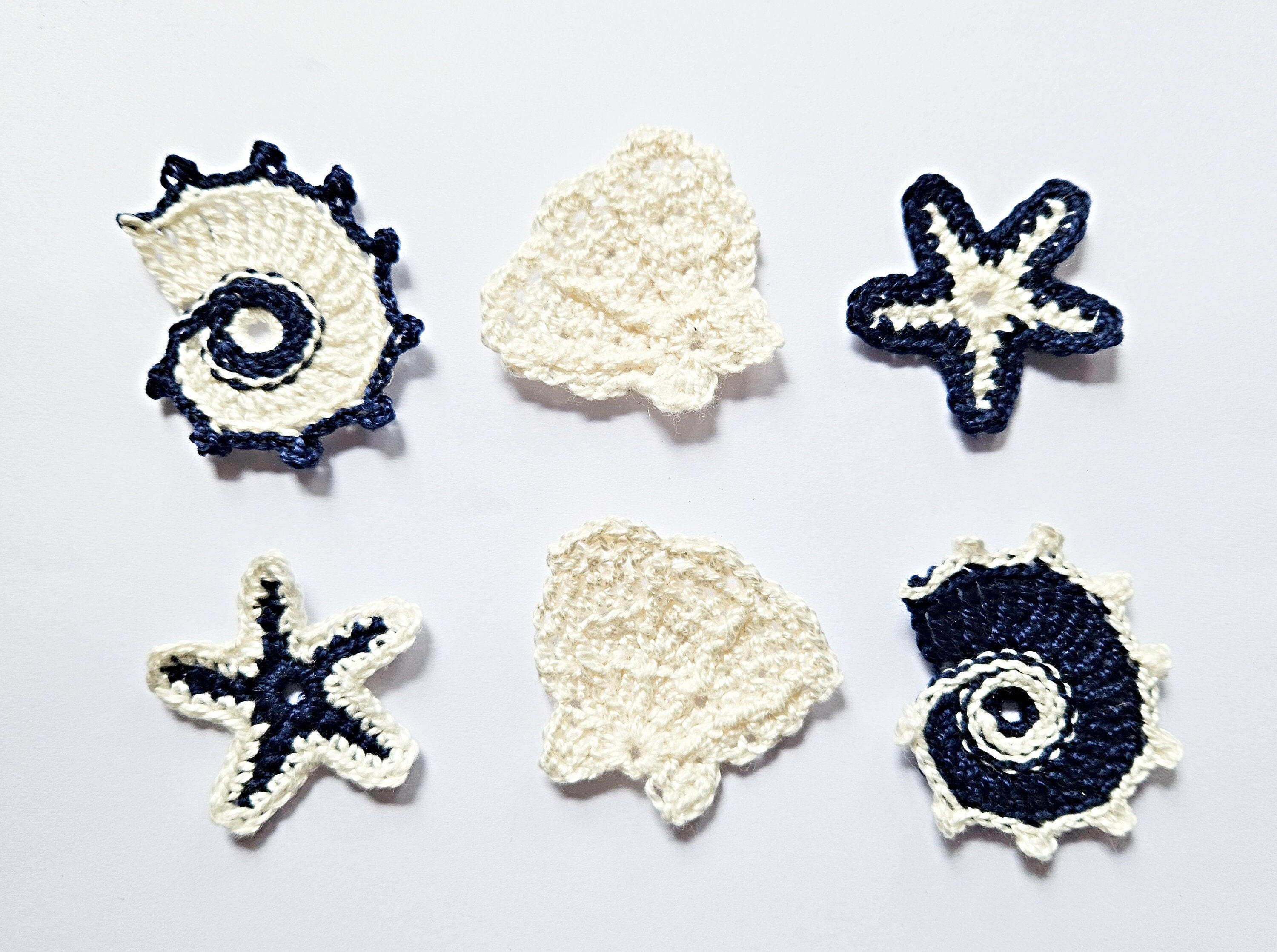 Sea Shell Appliques Beach Theme Applique Sea Stars Embellishment Ocean ...