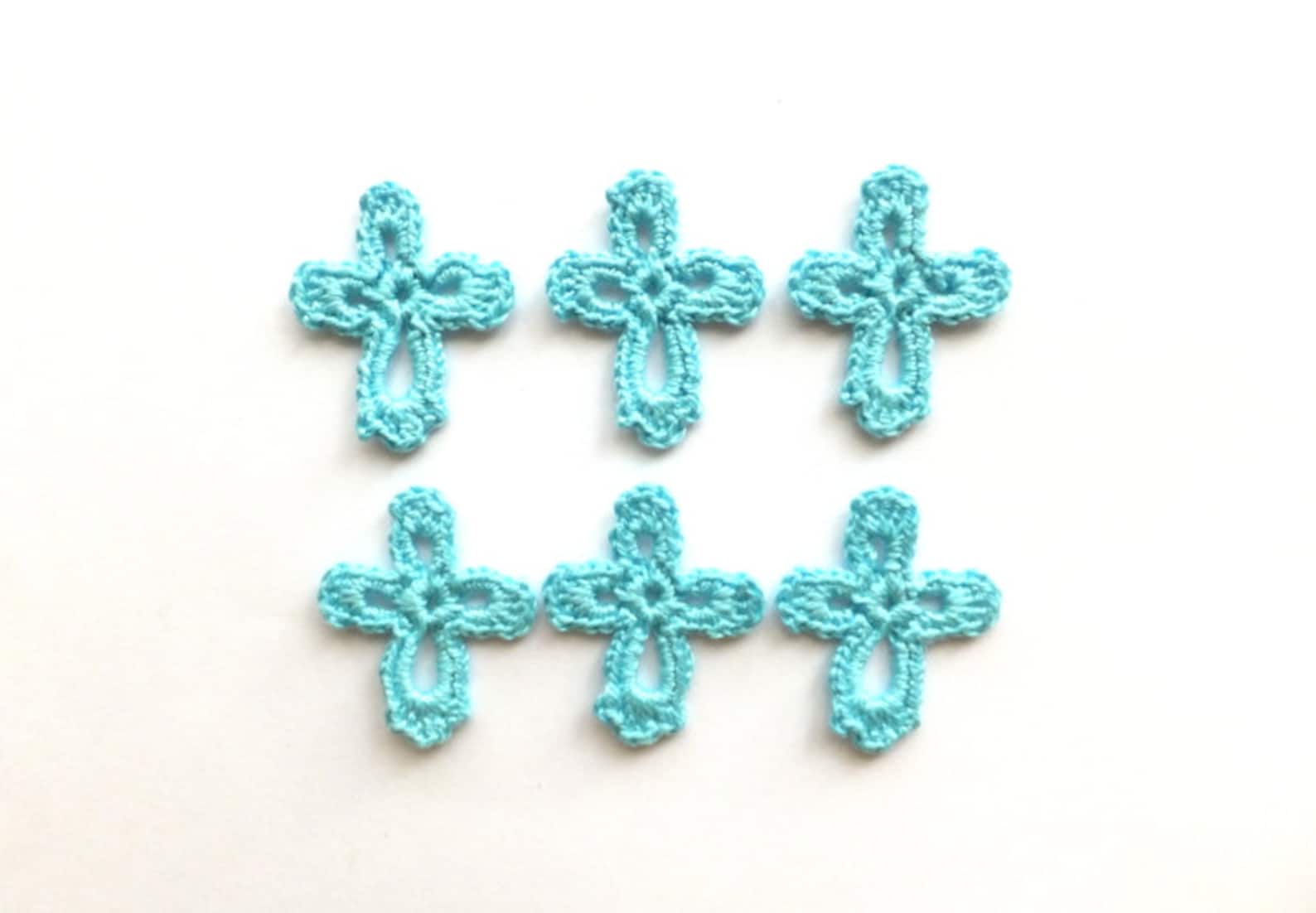 Crochet Crosses Applique Baby Blue Cross Applique - Etsy