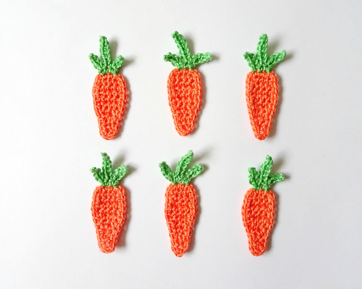 Crochet Carrots Applique Easter Applique Orange Carrots Decorations ...