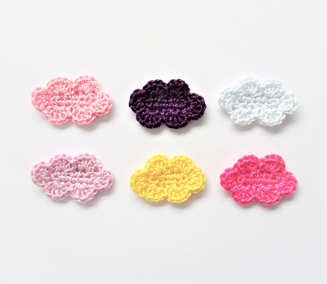 Colorful Clouds Applique Crochet Clouds Decor Kids Party Decorations ...
