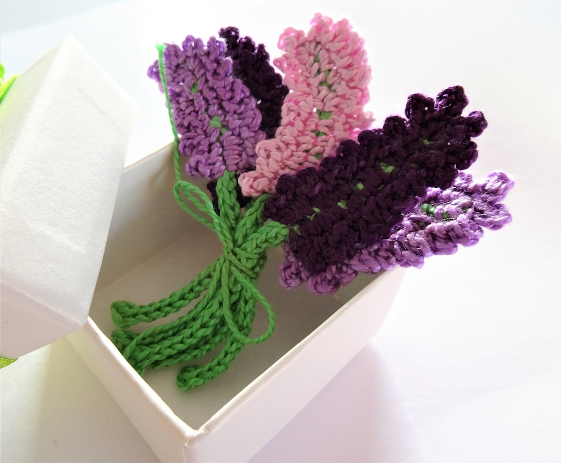 Lavender Applique Crochet Lavender Flower Decoration Purple Flowers ...