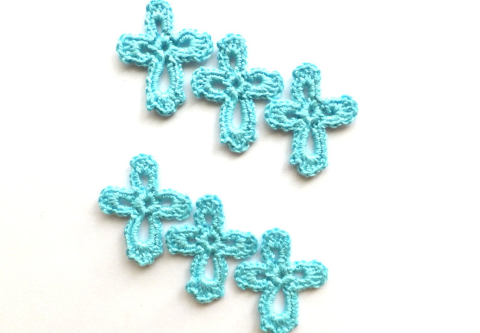 Crochet Crosses Applique Baby Blue Cross Applique - Etsy