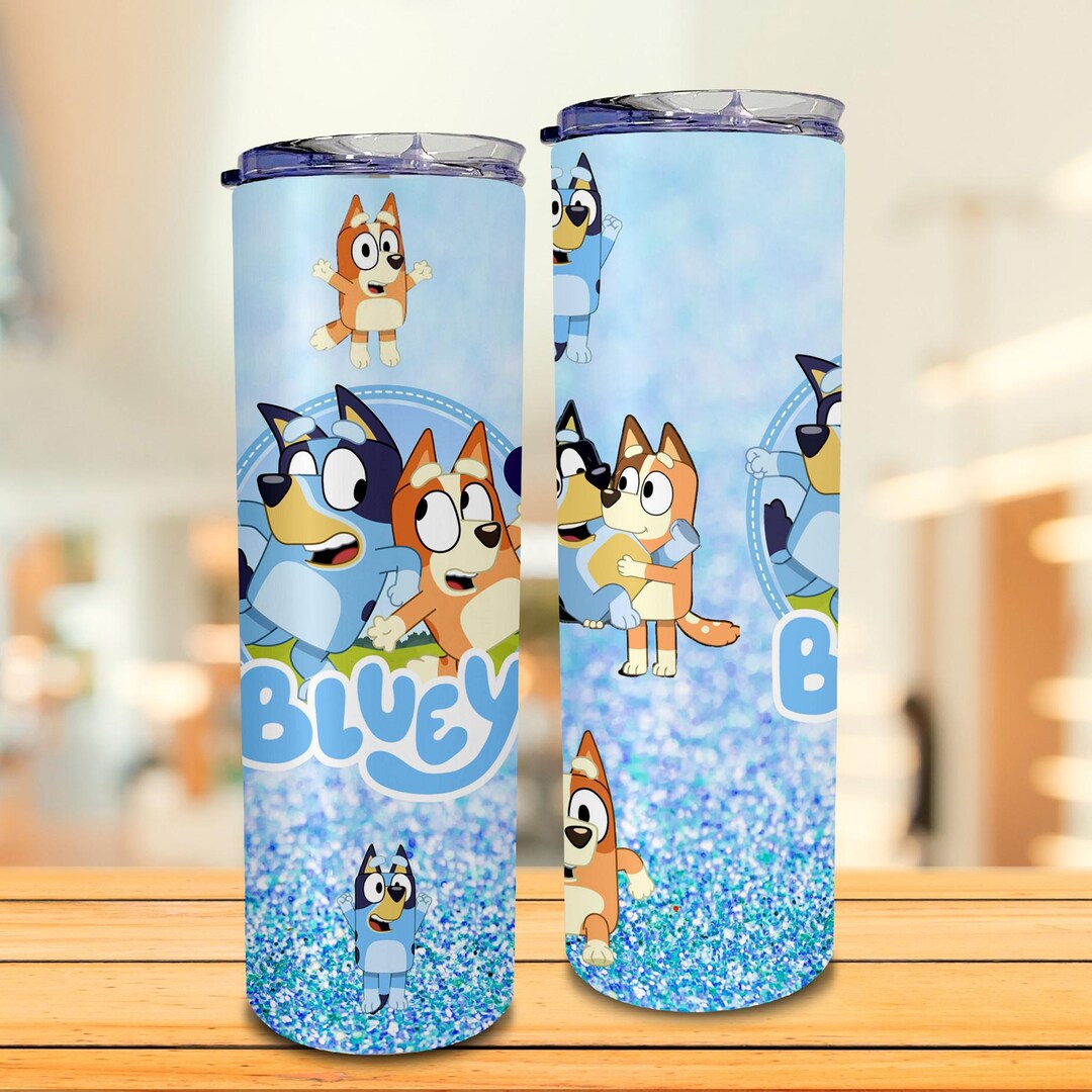 Bluey Bingo Skinny Tumbler, Bluey and Bingo, Skinny Tumbler Cup, 20oz ...