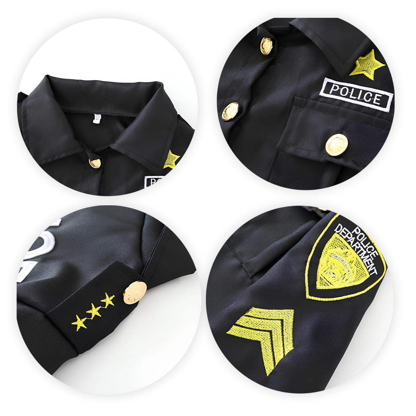 Deluxe Police Officer Costume for Kids ~ Embroidered Police Uniform ...