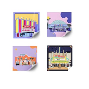 Los Angeles Sticker Pack: Iconic LA Landmarks, Foodie Stickers - Etsy