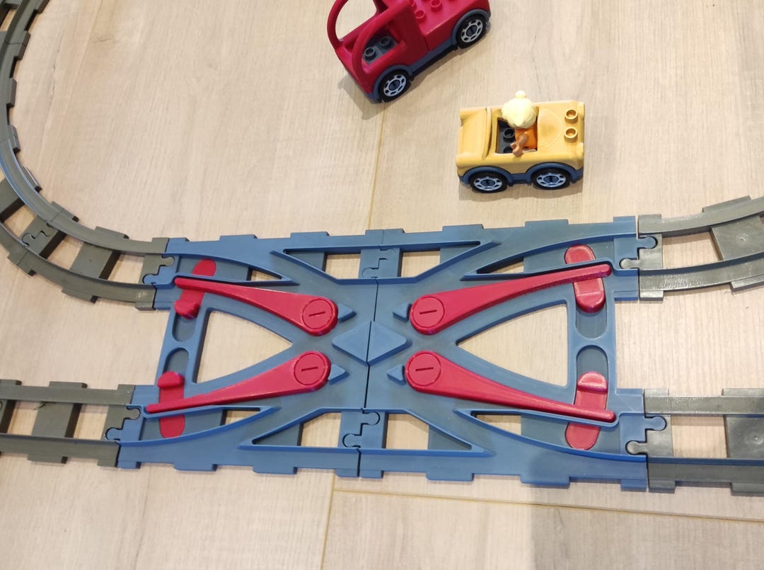 Duplo Train Track Double Crossover - Etsy