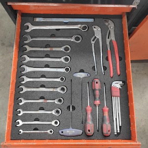 Custom Laser Cut Foam Tool Organizer Inlay: Toolbox, Drawer, Garage ...