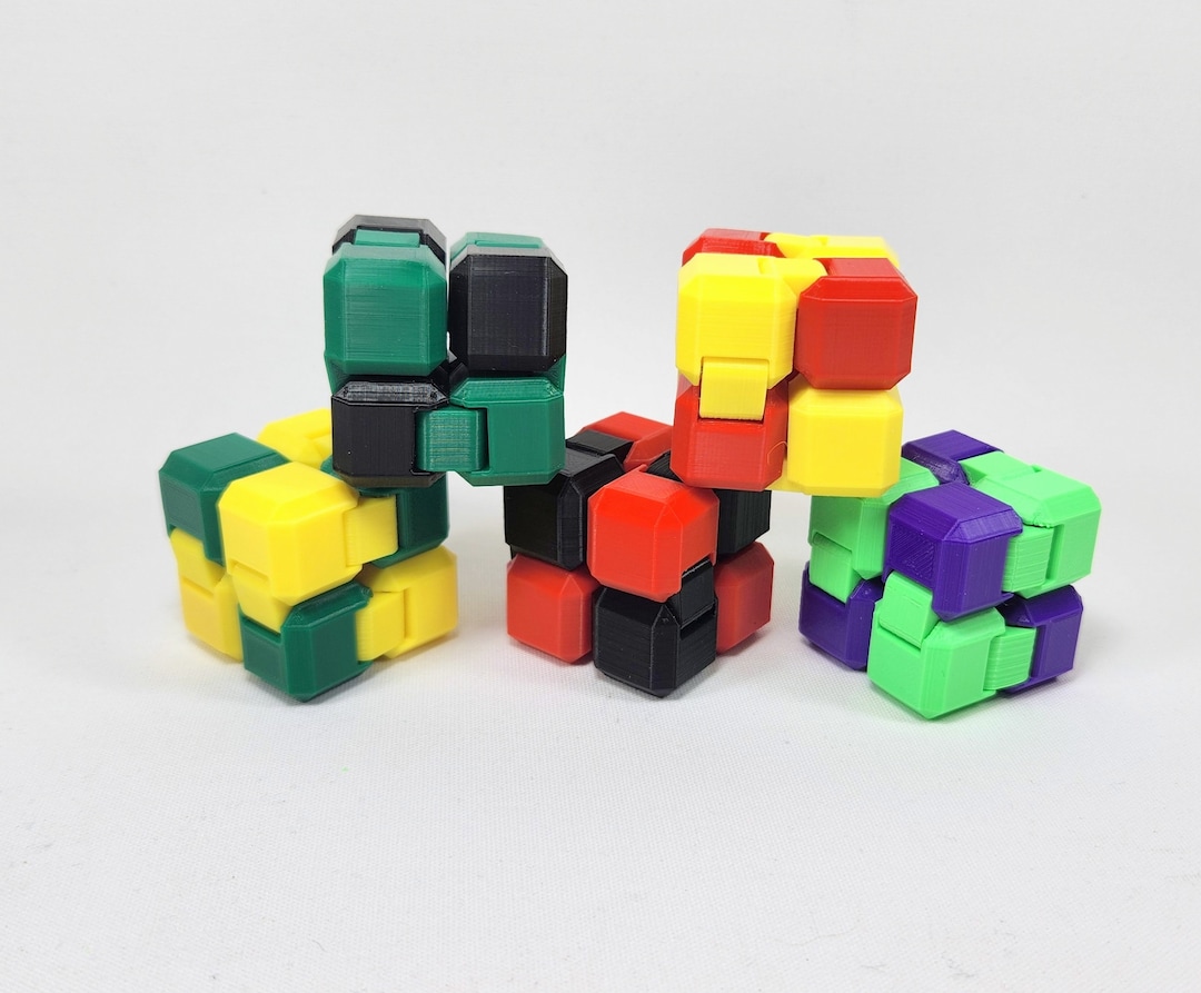 Square Fidget, 3D Printed, Stress Relief, Great Gift Item for Child ...