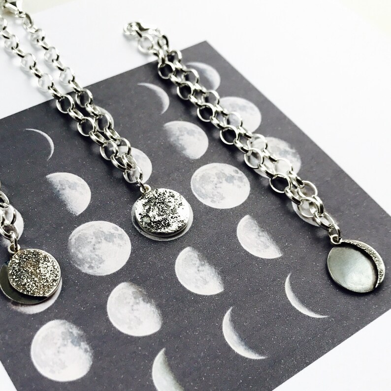Personalized Moon Phase Bracelet in Sterling Silver - Etsy