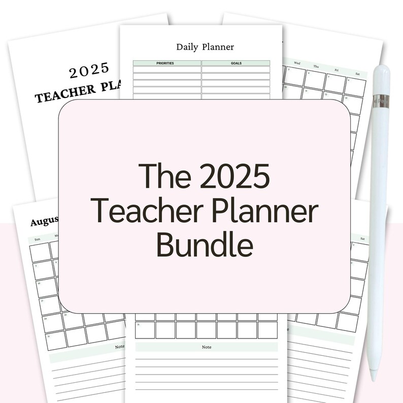 Teacher Planner 2025-2026, Editable Planner, Back to School Teacher ...