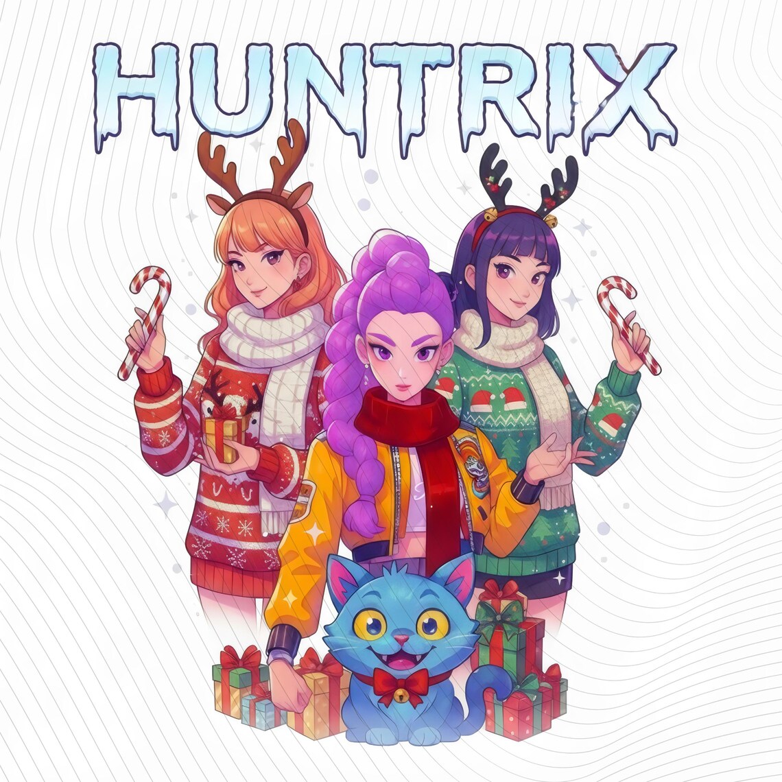 Imágenes prediseñadas de Kpop, paquete PNG SVG de Huntrix con alfabeto ...