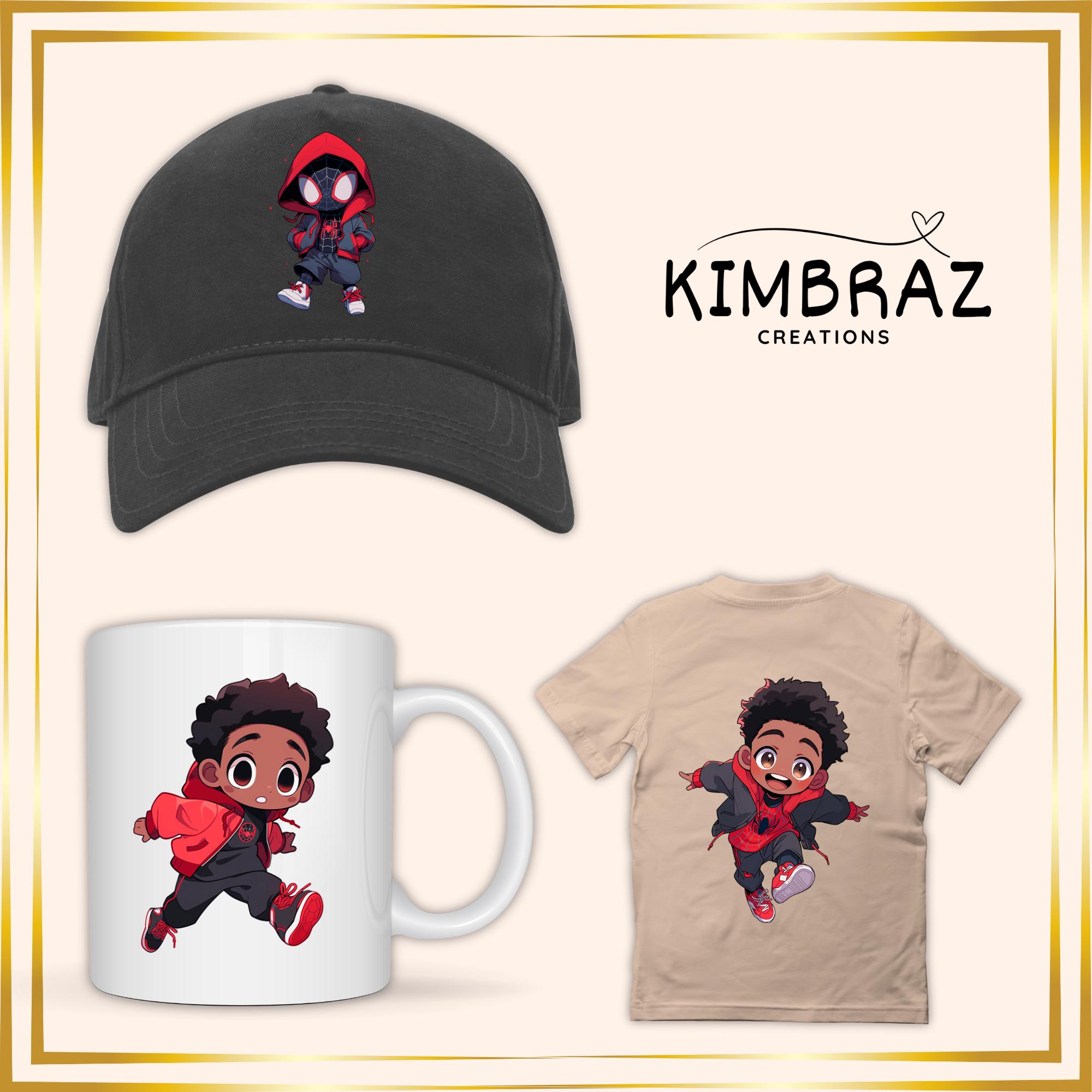 Miles Morales Chibi PNG Bundle, Cute Superhero Clipart, Digital ...