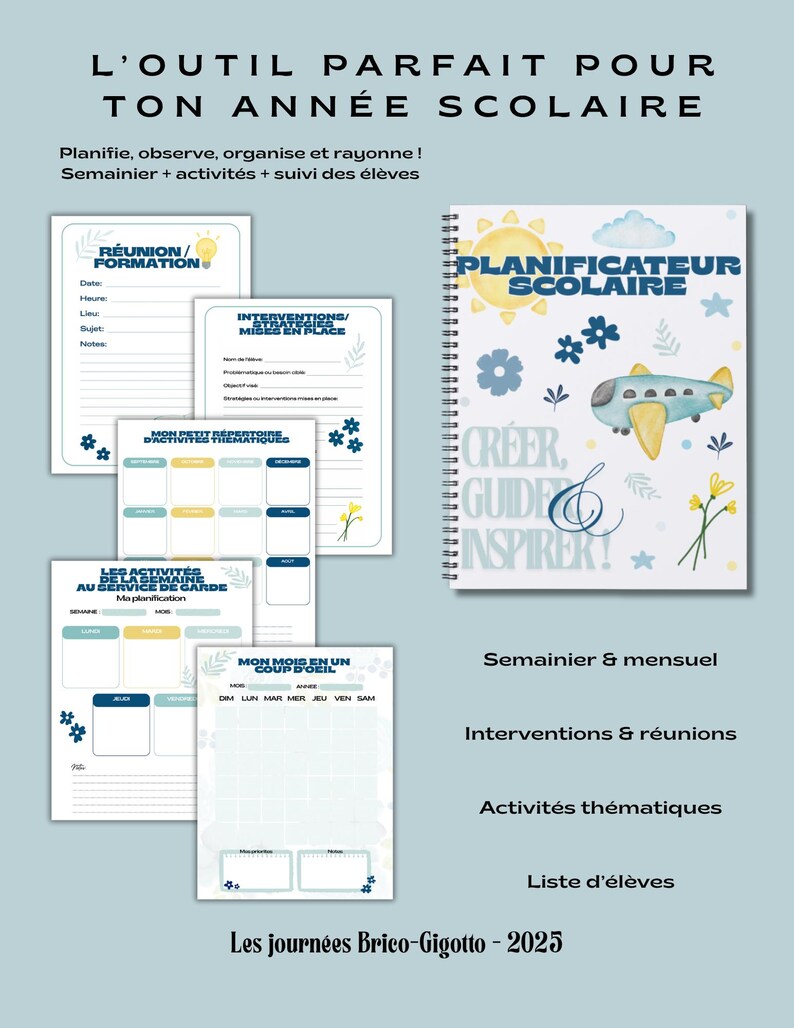 2025-2026 School Planner Printable PDF | Weekly Planner – Track ...
