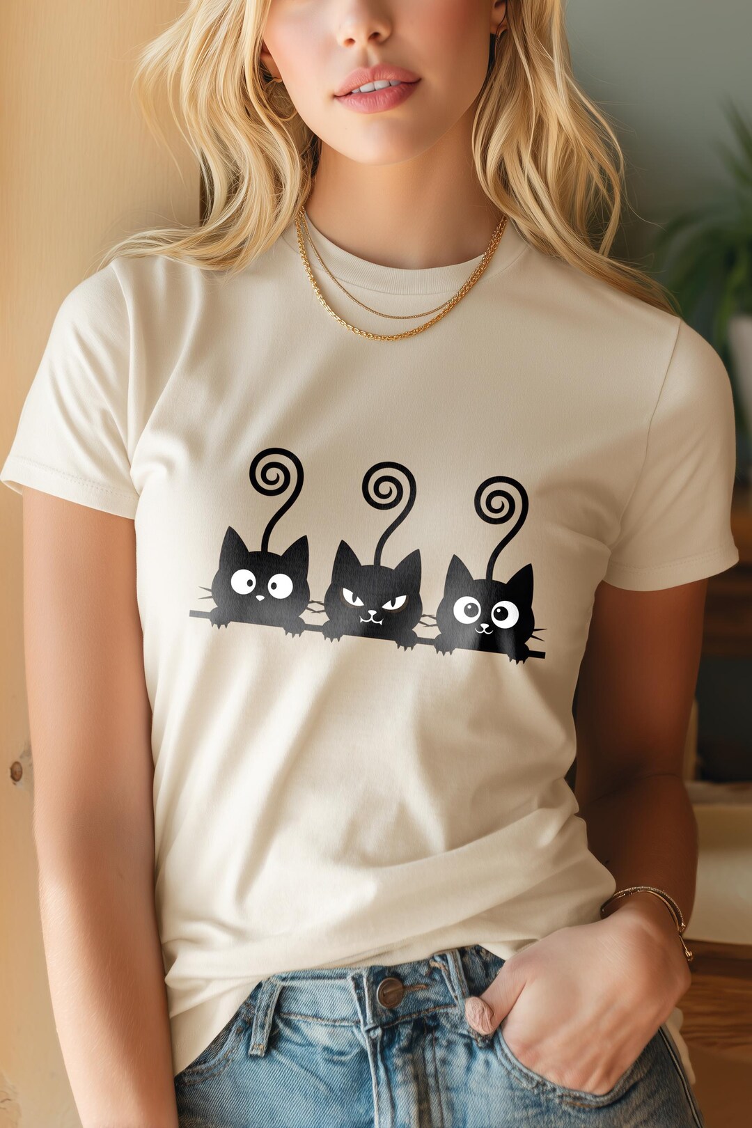 Cat Shirt Funny Cat Tee Grumpy Cat Black Cat Shirt Cat Mom Minimalist ...