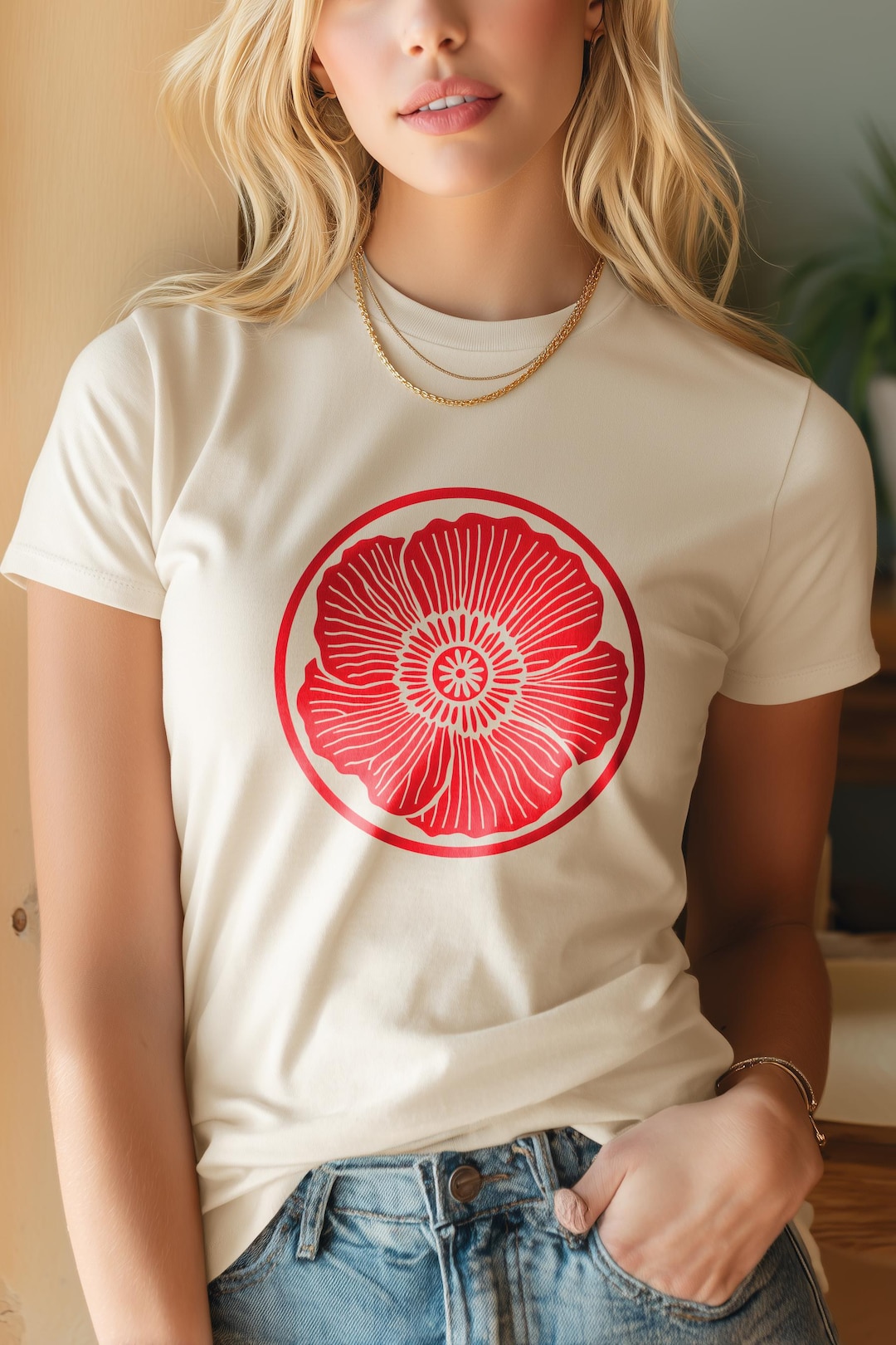 Poppy Shirt Red Poppy Tee Botanical Shirt Wildflower Shirt Memorial Day ...