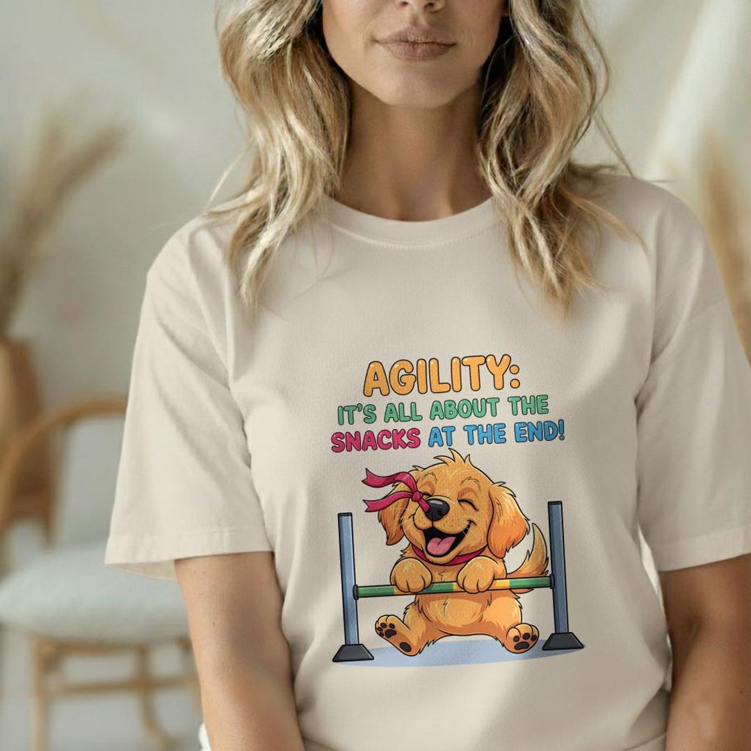 Dog Agility Shirt | Funny Golden Retriever Jump Design | Training Gift ...