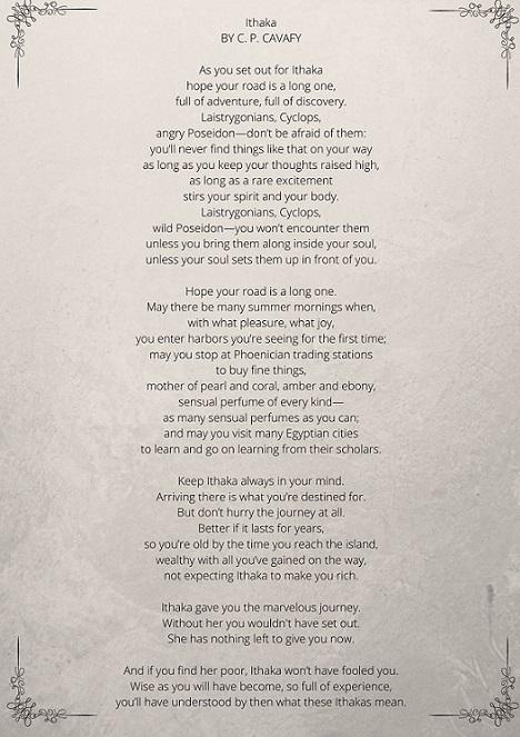 Ithaka - Words by Constantin P. Cavafy - Etsy