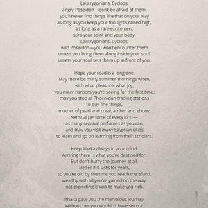 Ithaka - Words by Constantin P. Cavafy - Etsy