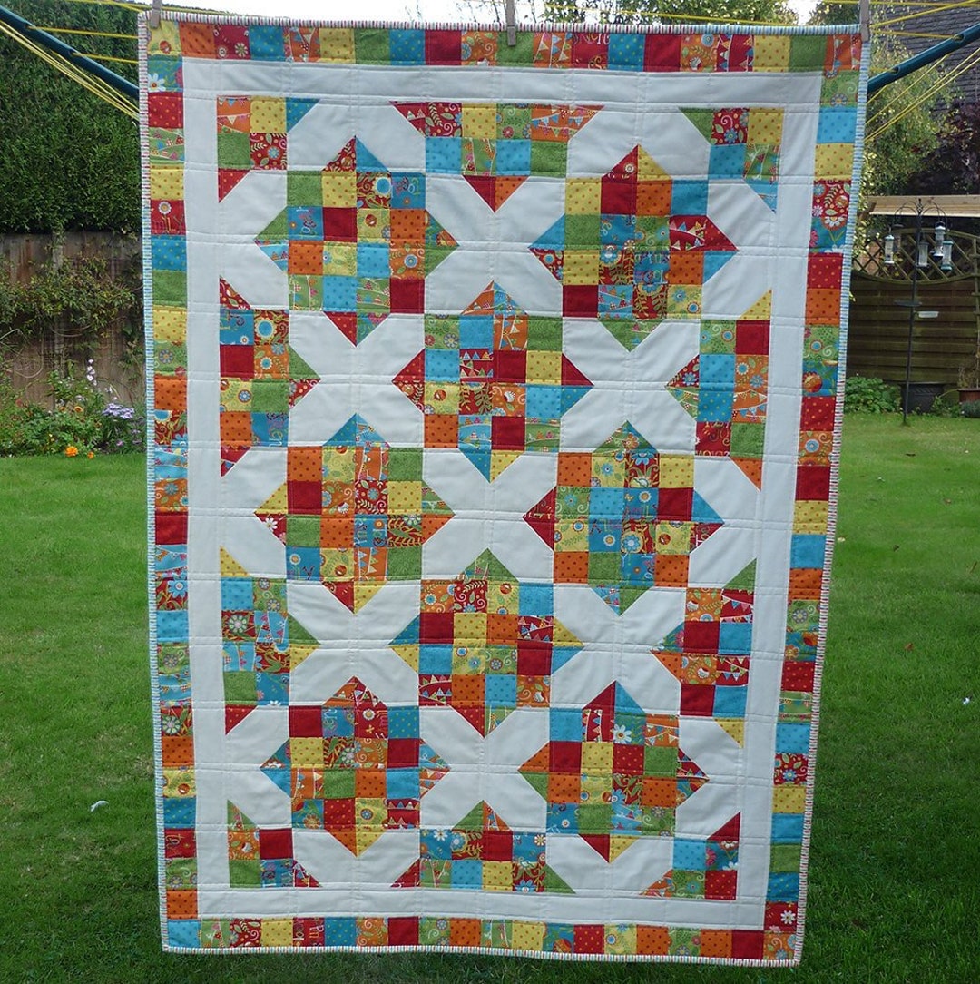 PDF Quilt Pattern, Modern Quilt Pattern, 5 Sizes - Sunny Days - Etsy