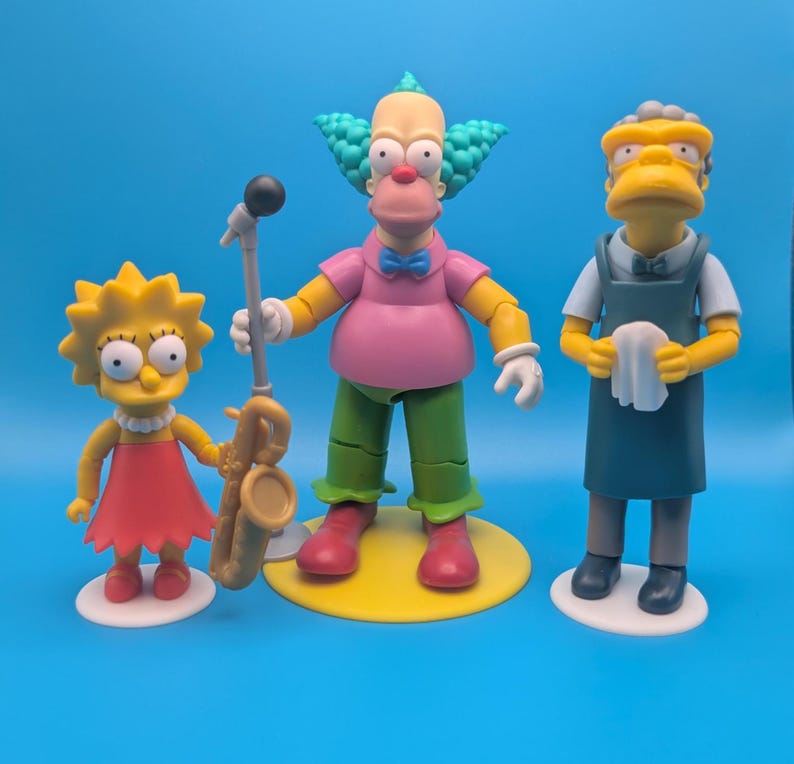 Jakks Pacific the Simpsons 5" Action Figure Stands - Etsy