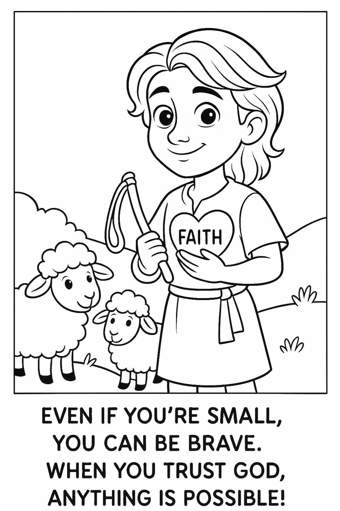 David’s Brave Heart: A Bible Colouring Book for Kids – the Story of ...