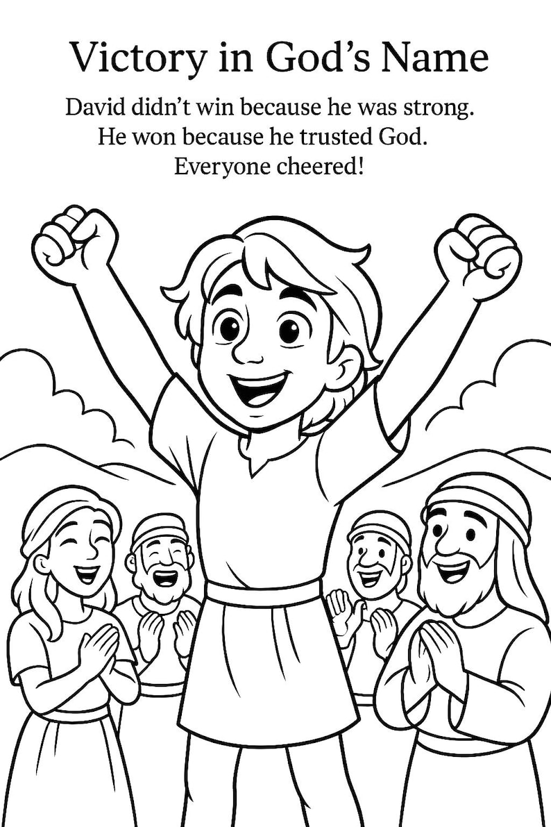 David’s Brave Heart: A Bible Colouring Book for Kids – the Story of ...