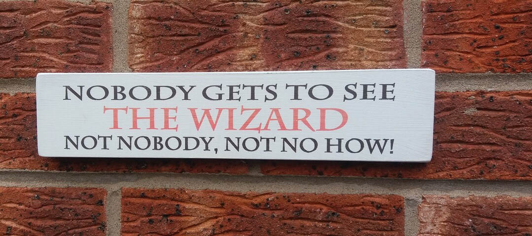 Wizard of Oz Wooden Sign: Shabby Chic Plaque (28x7cm) - Etsy