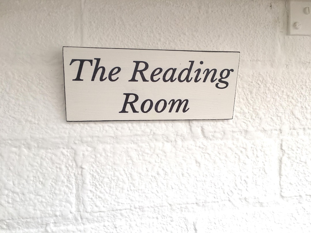 The Reading Room Home Study Library Hanging Wall Sign Wooden Plaque - Etsy
