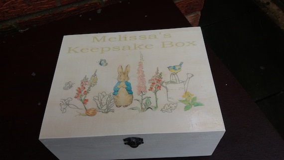 Peter Rabbit Keepsake Memory Box Personalized Wooden Box | Etsy UK