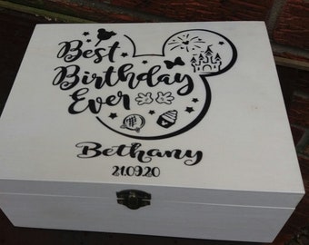 Vintage Disney Keepsake Memory Box Personalized Wooden Box | Etsy