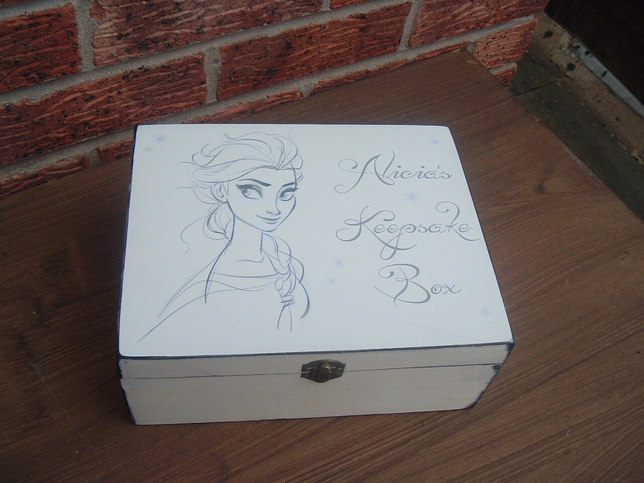 Elsa Frozen Disney Keepsake Memory Box personalized wooden box | Etsy
