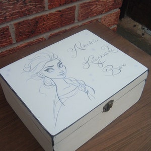 Elsa Frozen Disney Keepsake Memory Box Personalized Wooden Box Treat ...