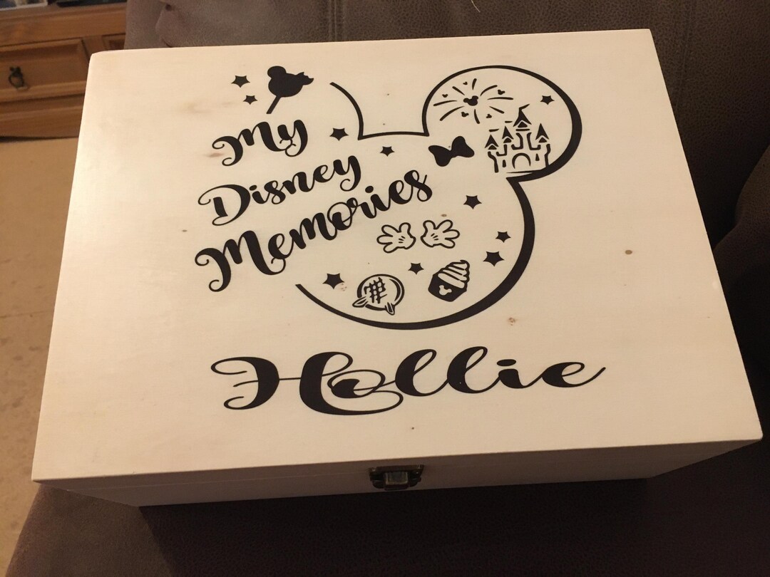 Personalized Disney Keepsake Box, Vintage Wooden Memory Box - Etsy
