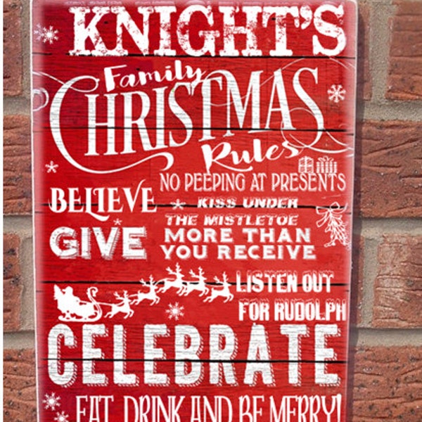 Christmas Rules - Etsy