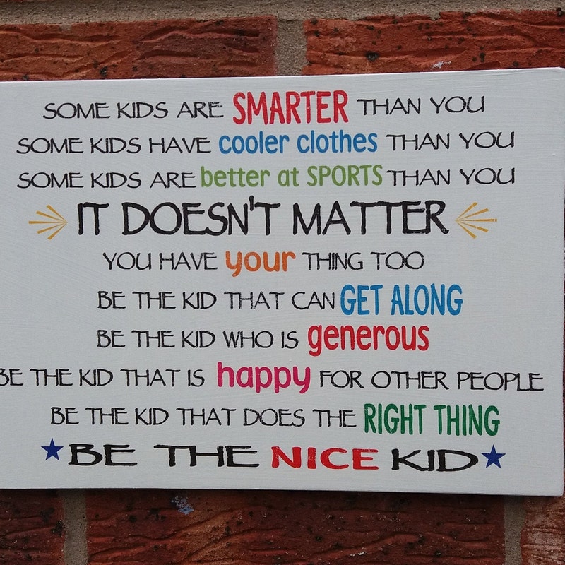 Be the Nice Kid - Etsy