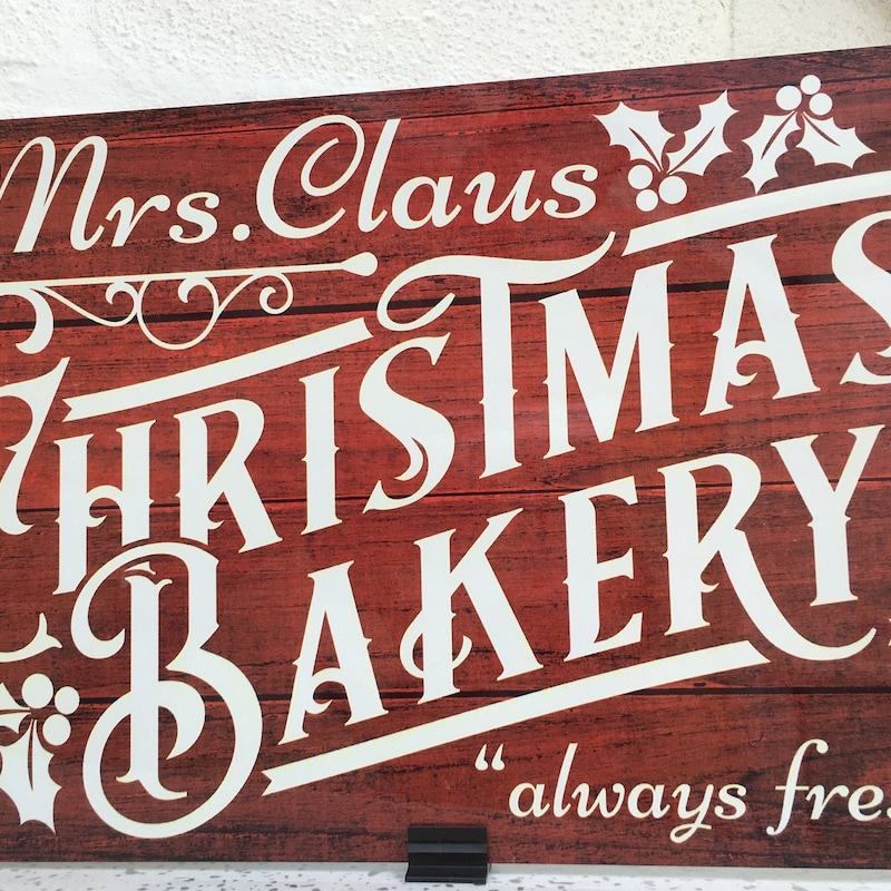 Mrs Claus Bakery Sign - Etsy