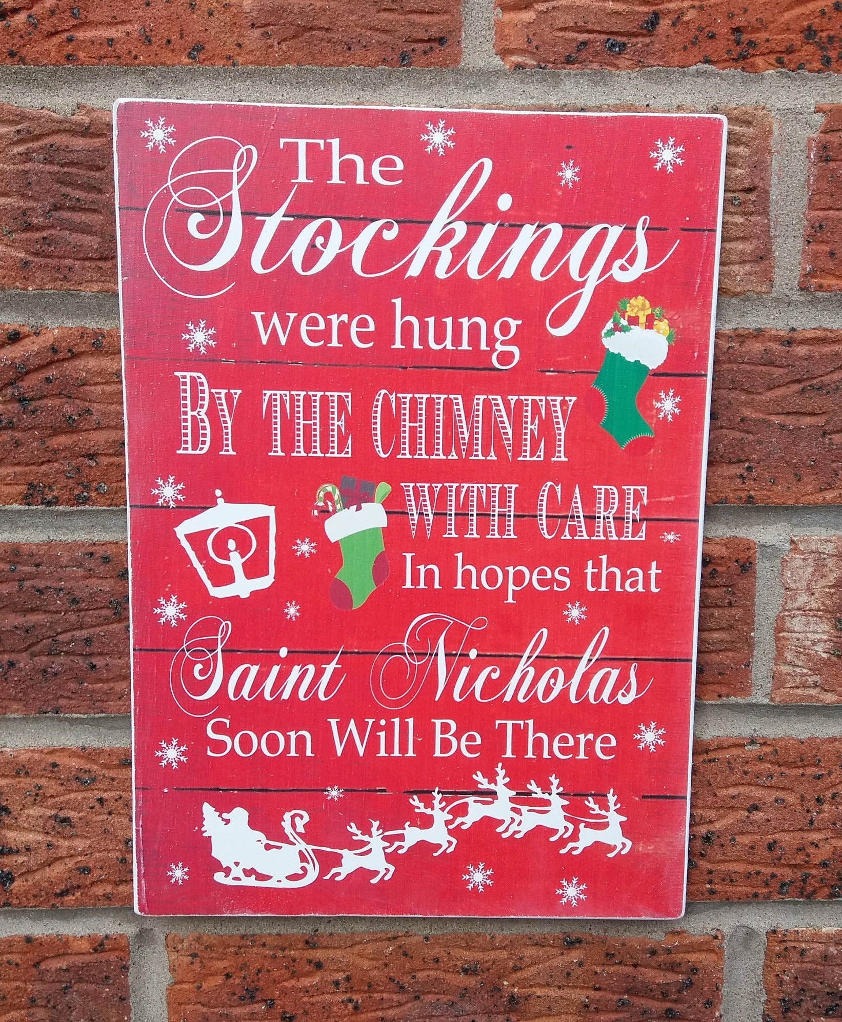 Christmas the Stockings Were Hung by the Chimney With Care - Etsy