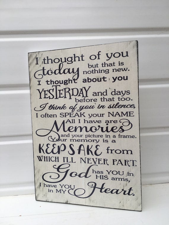 Shabby Chic Distressed I Thought of You Today Wooden Sign - Etsy