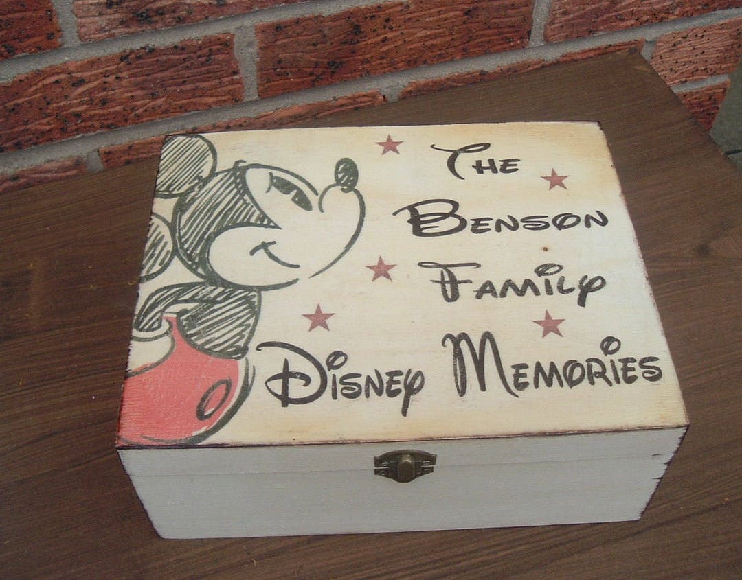 Vintage Disney Keepsake Christmas Memory Box Personalized Wooden Box ...