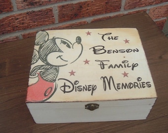 Vintage Disney Keepsake Memory Box Personalized Wooden Box | Etsy