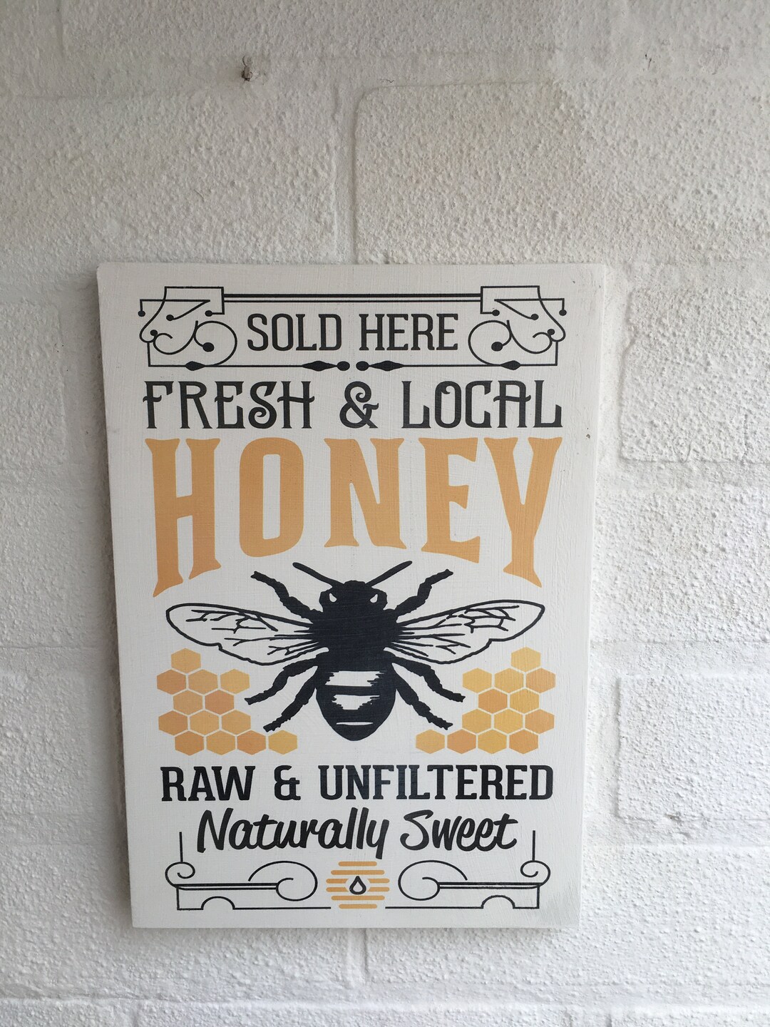 Fresh and Local Honey Wooden Hanging Sign Plaque - Etsy