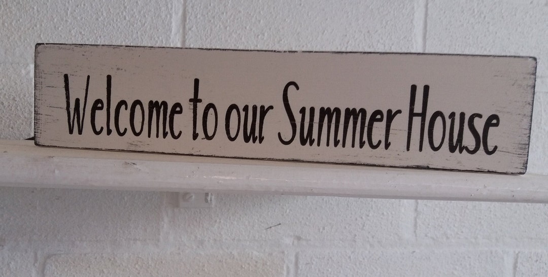 Distressed Summer House Sign: Shabby Chic Wooden Plaque - Etsy