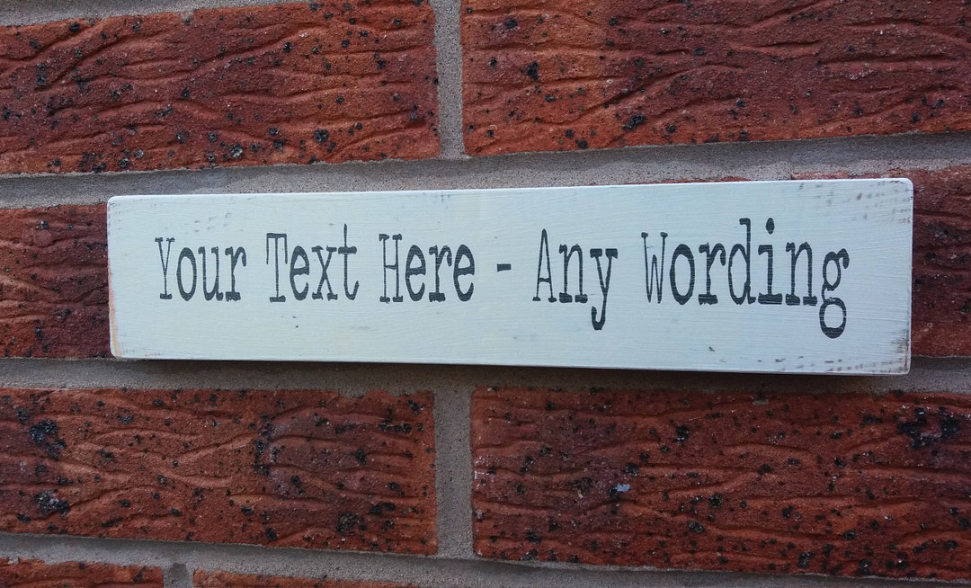 Your Own Word Personalized Wooden Sign Plaque Any Wording - Etsy