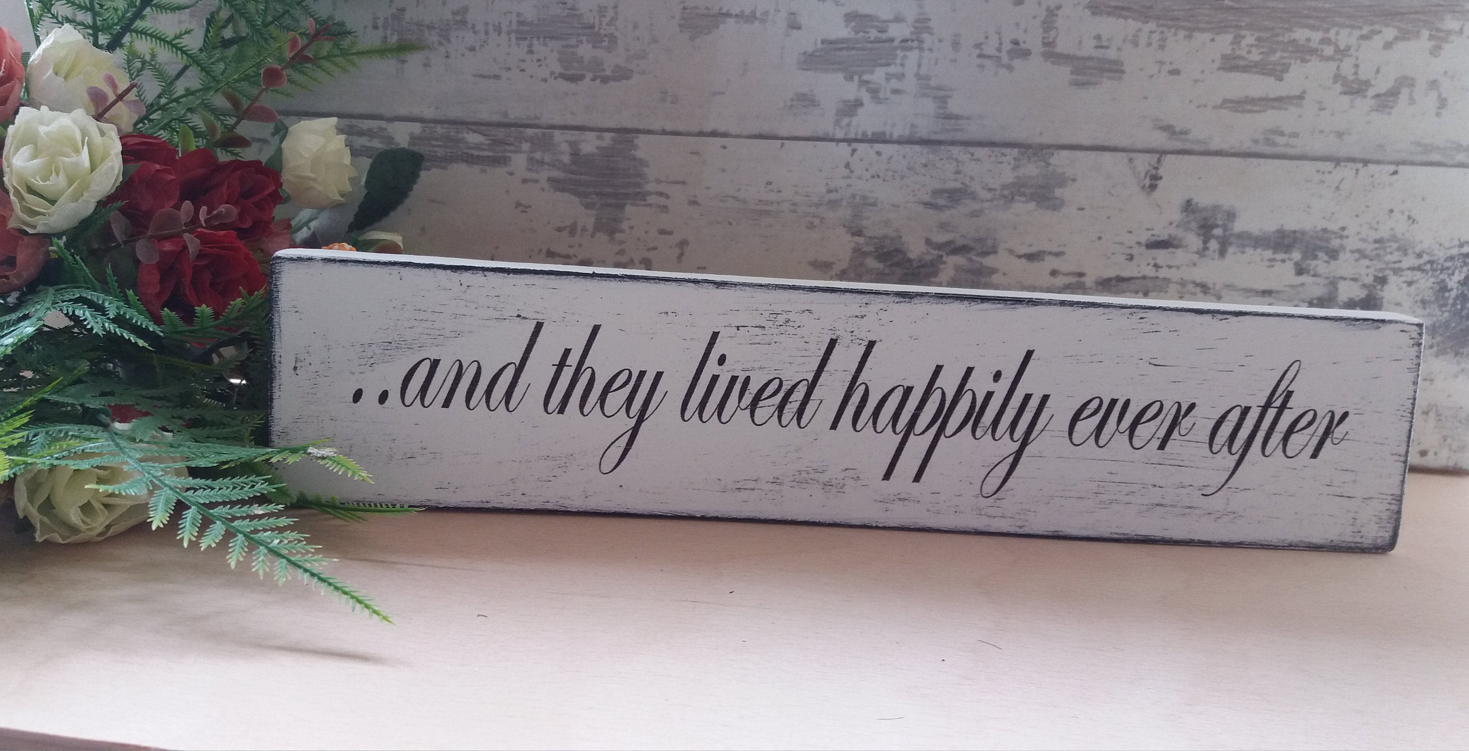 Shabby Chic Wedding Sign: Distressed Wooden Plaque - Etsy