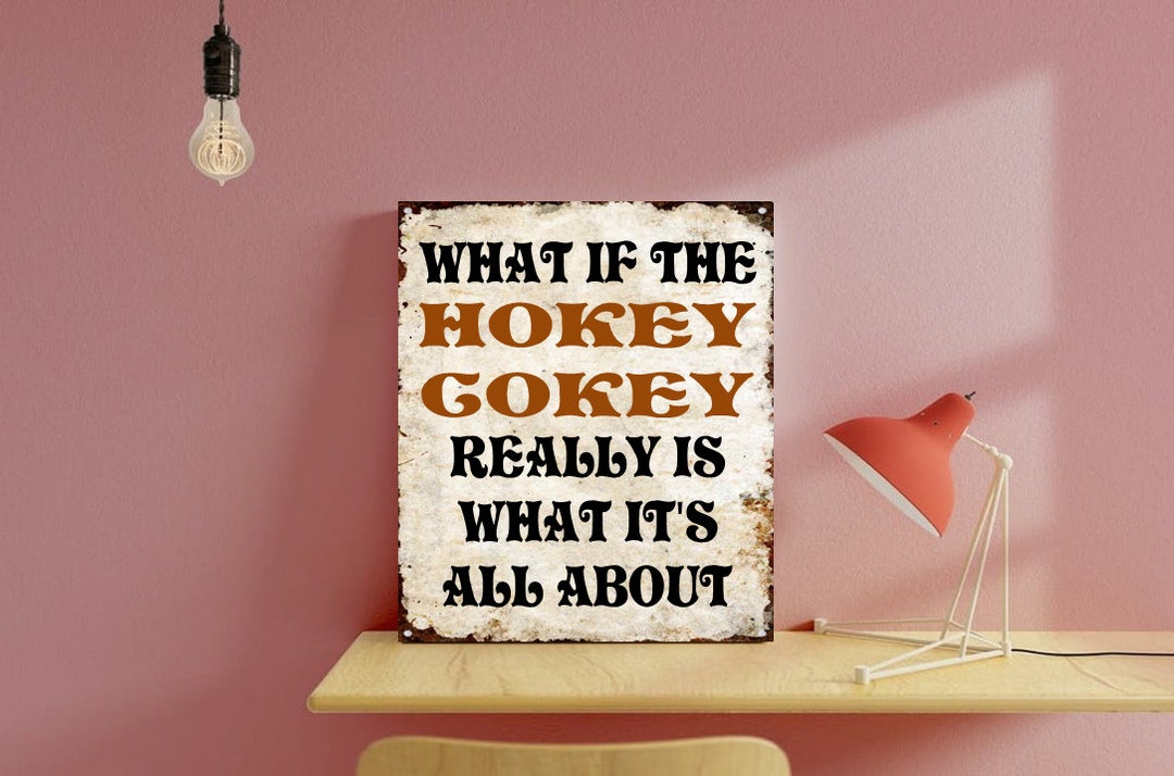 What If the Hokey Cokey Really is What Its All About Metal Sign Plaque ...