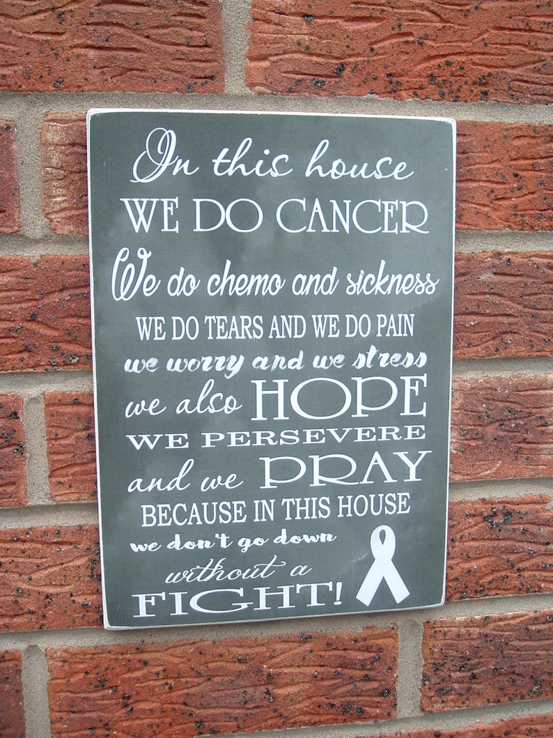 Shabby Chic in This House We Do Cancer We Fight Chemo Pray - Etsy