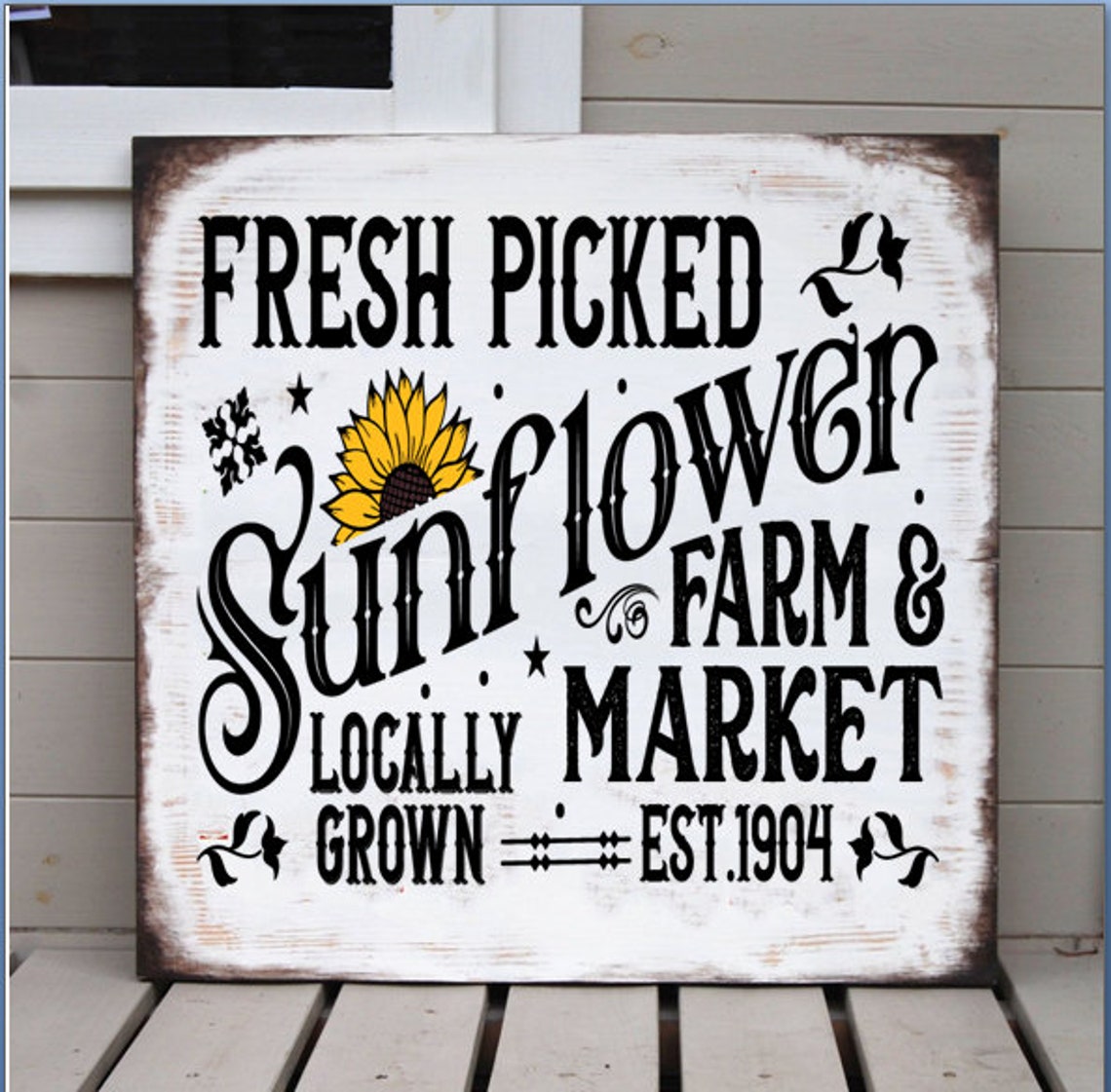 Rustic Fresh Picked Sunflower Farm Market Metal Plaque Sign - Etsy