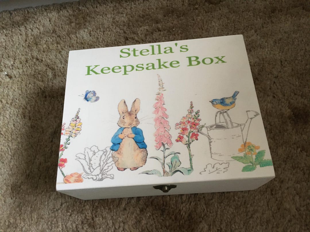 Peter Rabbit Keepsake Memory Box Personalized Wooden Box Personalised ...