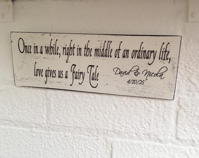 WEDDING SIGNS, Fairytale Signs, Fairy Tale Signs, Once in a While in ...