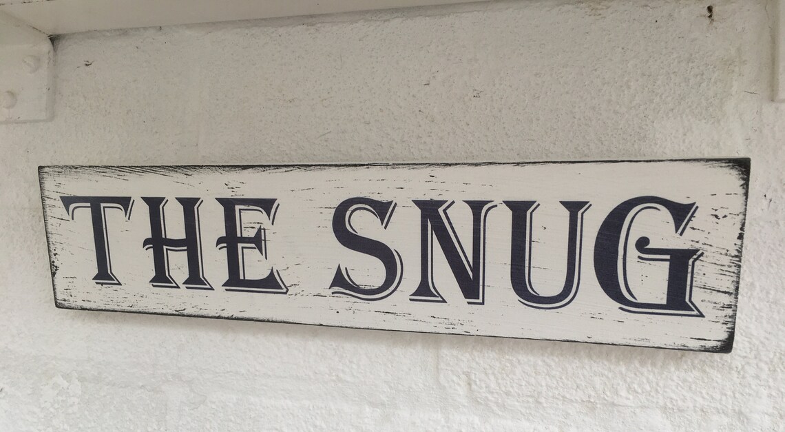 Rustic Shabby Chic the Snug Wooden Sign Gift Idea Wooden Sign - Etsy